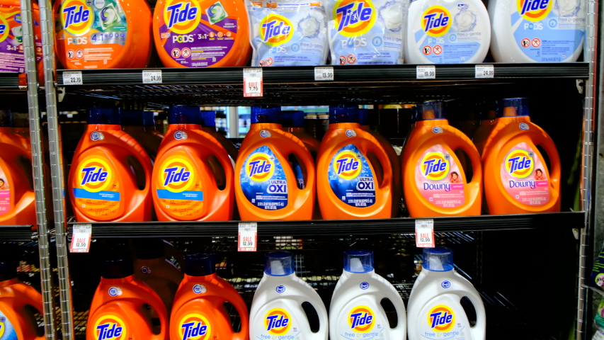 Laundry Detergent Shelf Stock Video Footage - 4K and HD Video Clips ...