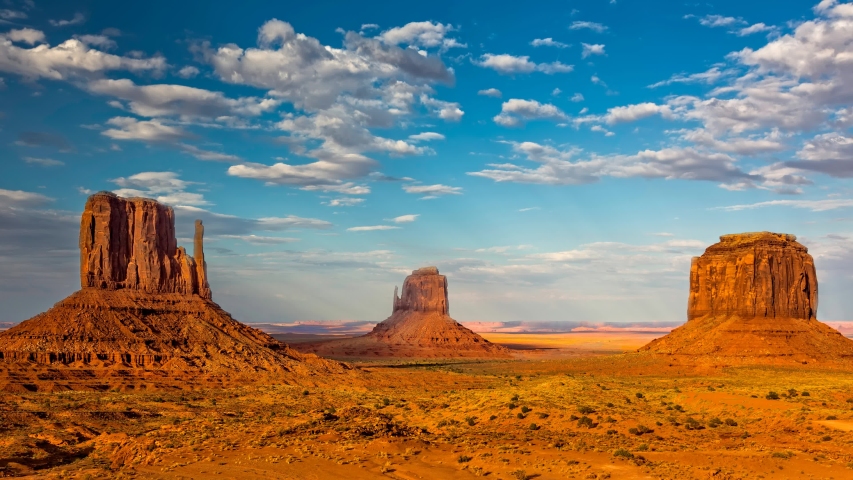 dramatic western scene monument valley white Stock Footage Video (100% ...