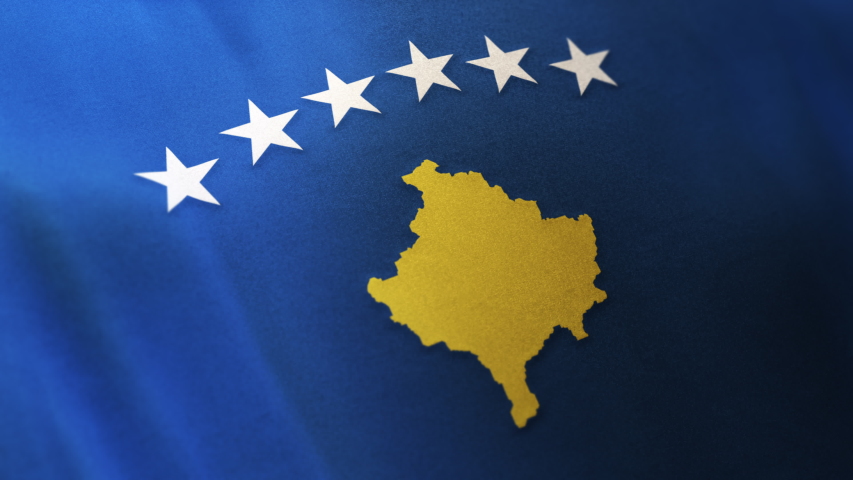 Kosovo National Flag Seamlessly Waving On Stock Footage Video (100% ...