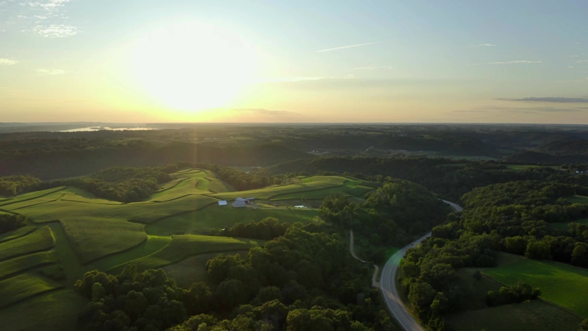 Sunrise in Nebraska landscape image - Free stock photo - Public Domain ...