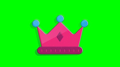 Looped Animation Rotating Golden Crown On Stock Footage Video (100% ...
