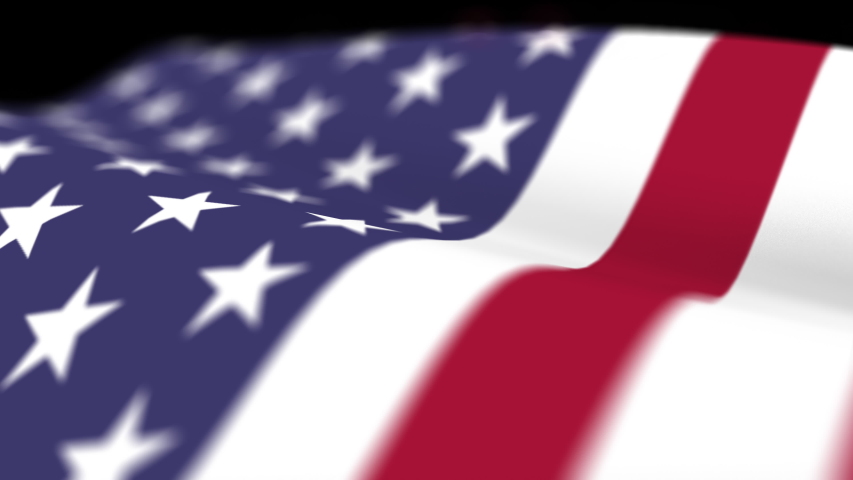 extreme close-up rippling american flag Stock Footage Video (100% ...