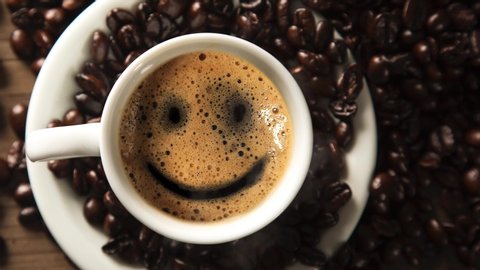 Good Morning Coffee Smile Cup Coffee Stock Footage Video (100% Royalty ...