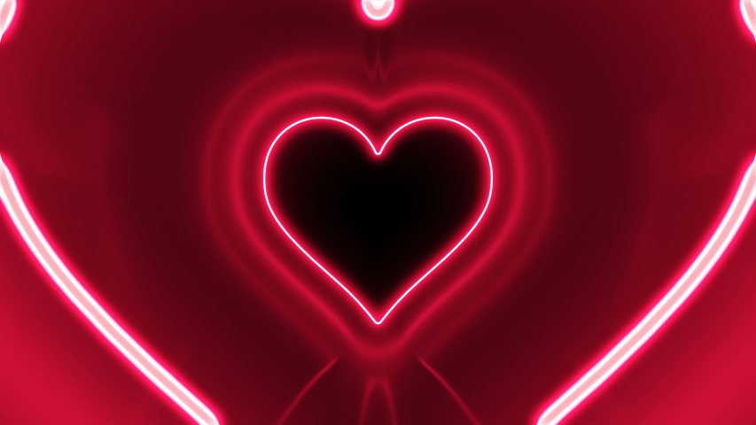 beautiful romantic abstract tunnel heart shape Stock Footage Video (100 ...