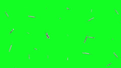 Rain Plastic Syringes On Green Screen Stock Footage Video (100% Royalty ...