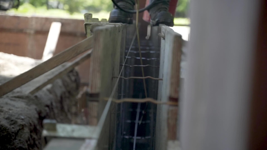 Spray Concrete Forms with Oil Stock Footage Video (100% Royalty-free ...