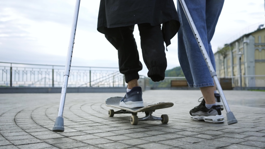 Young Man with One Leg Stock Footage Video (100% Royalty-free ...