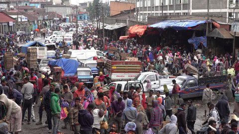 Addis Ababa Ethiopia March 2019 Street Stock Footage Video (100% ...