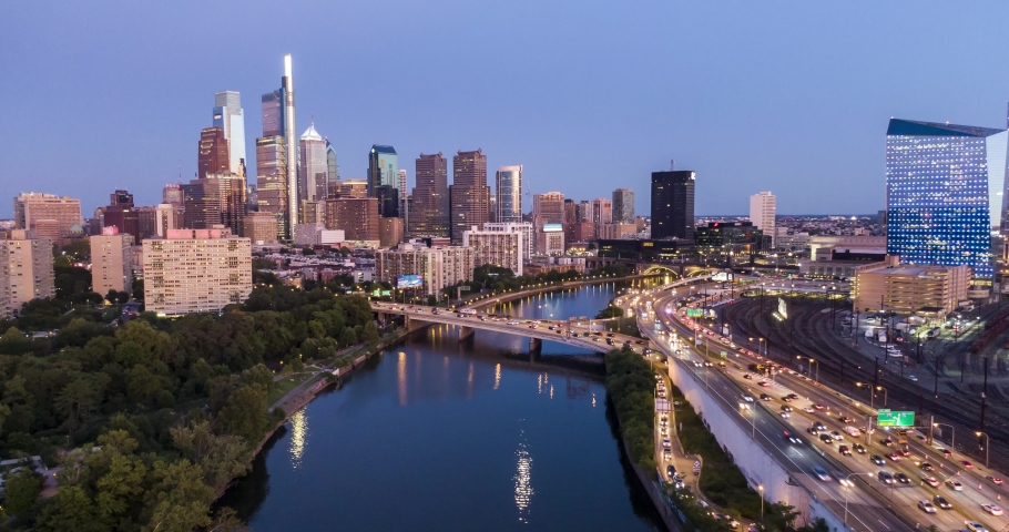Night Lights and Cityscape in Philadelphia, Pennsylvania image - Free ...