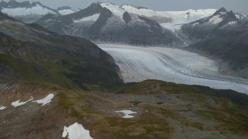 Mountain landscape and the town of Juneau in Alaska image - Free stock ...