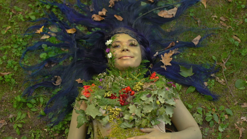 smiling nature personification forest safe planet Stock Footage Video ...