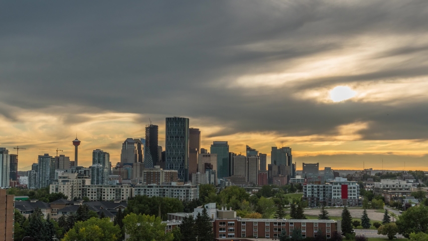 Skyline Landscape at Sunset in Calgary, Alberta, Canada image - Free ...