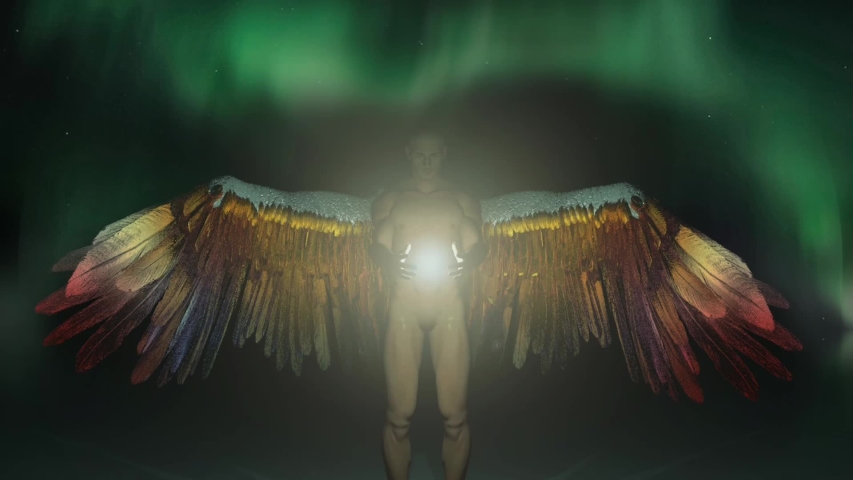 angel being holds divine energy Stock Footage Video (100% Royalty-free ...