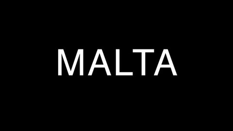 Malta Title Animation Typography Animated White Stock Footage Video ...