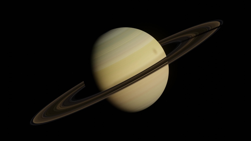 Planet Saturn, Rotating with Moons Stock Footage Video (100% Royalty ...