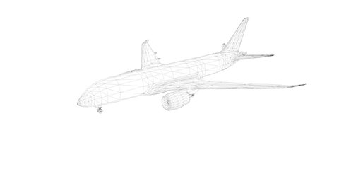 Commercial Plane Outline Flying Sky Travel Stock Vector (Royalty Free ...