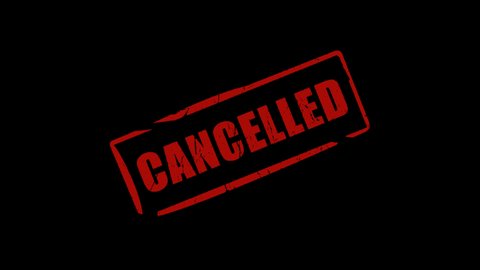 Cancelled Stamp Transparent Background Alpha Matte Stock Footage Video ...