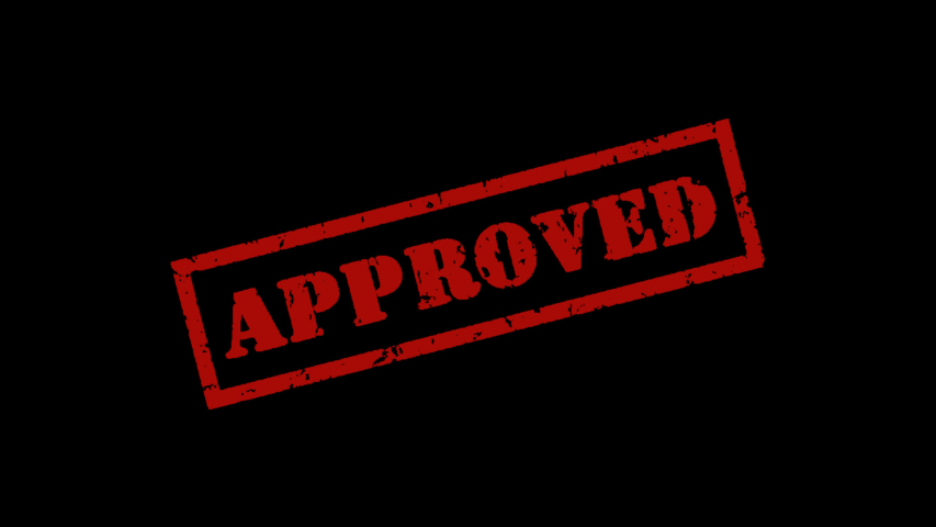 approved stamp transparent background - alpha Stock Footage Video (100% ...