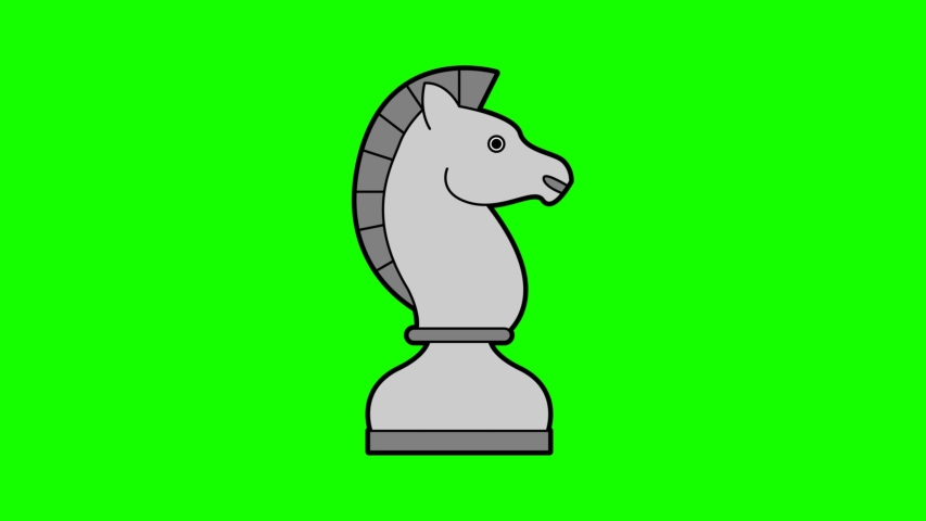 Knight Chess Animation Green Screen. Arkivvideomateriale (100 % ...