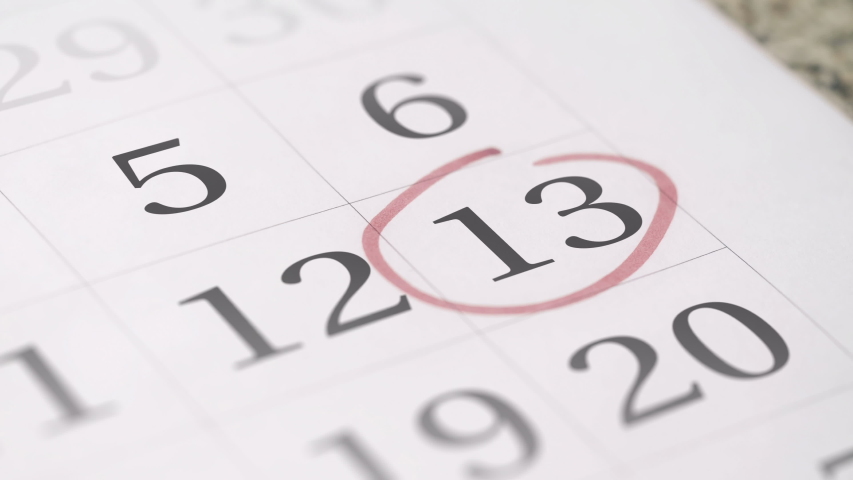Reminder Mark On Thirteenth 13 Day Stock Footage Video (100% Royalty ...