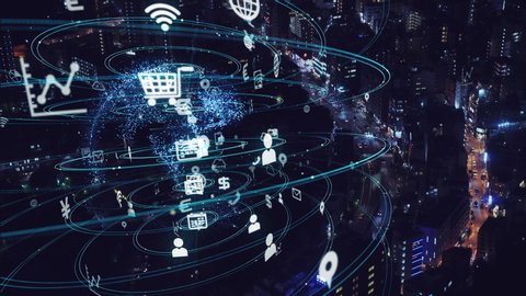 bright connections charts forming network over Stock Footage Video (100 ...