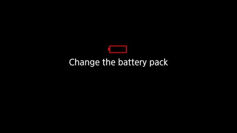 4k Footage Red Battery Symbol Sign Stock Footage Video (100% Royalty ...