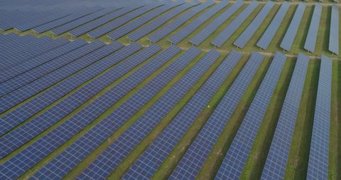 solar panel farm seen above filmed Stock Footage Video (100% Royalty ...
