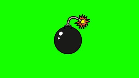 Bomb Exploded Animation Green Screen 2d 库存影片视频（100% 免版税）1037442467 ...
