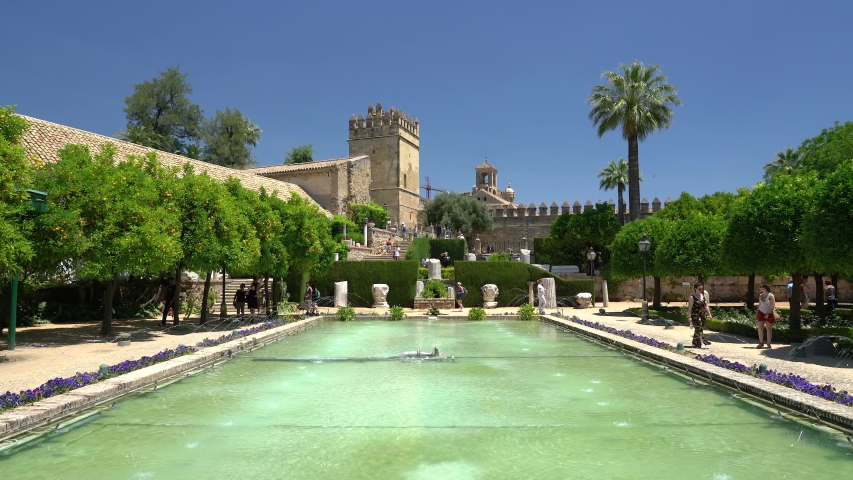 beautiful alcazar de los reyes cristianos Stock Footage Video (100% Royalty-free) 1037446826 ...