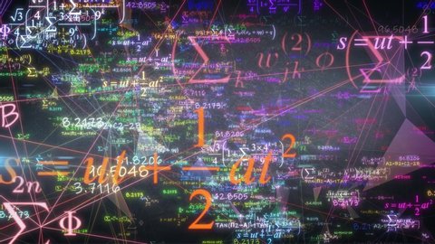 Space Time Mathematical Equation Model Space Stock Footage Video (100% ...
