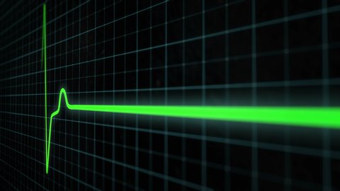 Medical Ecg Ekg Monitor Green Line Stock Footage Video (100% Royalty ...