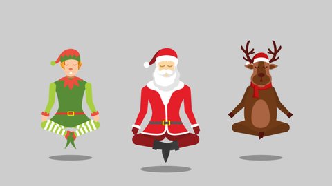 Christmas Elf Different Positions Illustration Stock Vector (Royalty ...