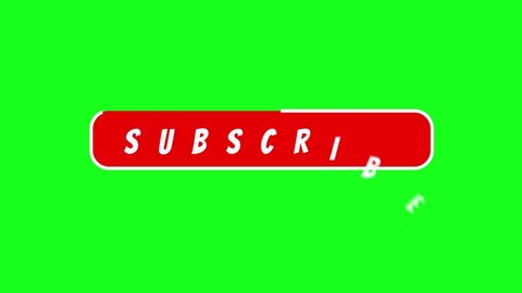 Subscribe Text Icon Animated On Green Stock Footage Video (100% Royalty ...