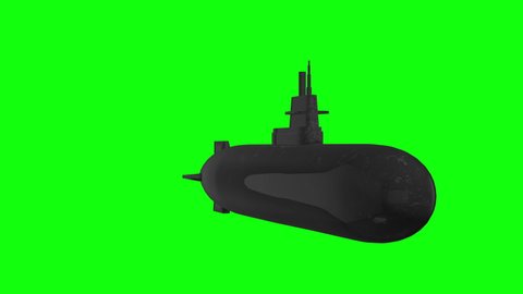 3d Animation Swimming Submarine On Green Stock Footage Video (100% ...