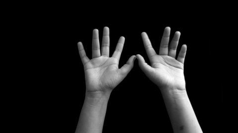 Pair Human Hands Coming Moving All Stock Footage Video (100% Royalty ...