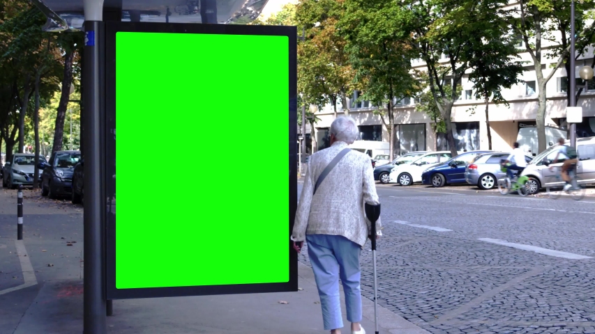 green screen on side bus stop Stock Footage Video (100% Royalty-free ...
