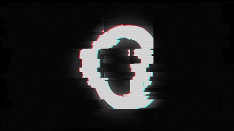 Number 0 Reveals Modern Glitchy Red Stock Footage Video (100% Royalty ...