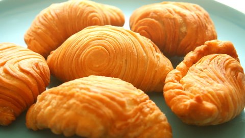 Curry Puff Fried Curry Dumpling Thai Stock Footage Video (100% Royalty ...