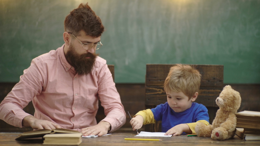 early childhood education playing concept dad Stock Footage Video (100% ...