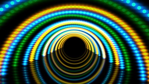 Multicoloured 3d Light Tunnel Stage Video Stock Footage Video (100% ...
