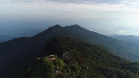 Rare Aerial Footage Summit Gunung Ledang Stock Footage Video (100% ...