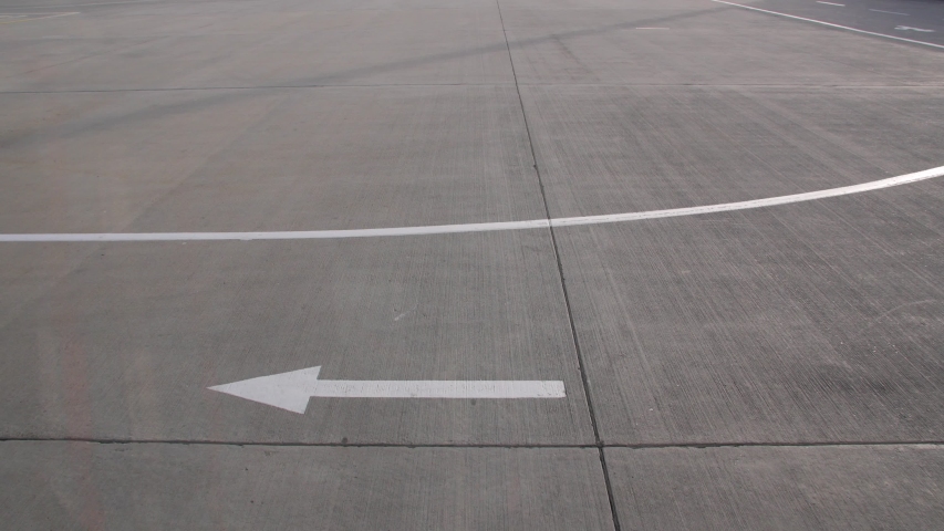 airport runway markings left arrow pointer Stock Footage Video (100% ...