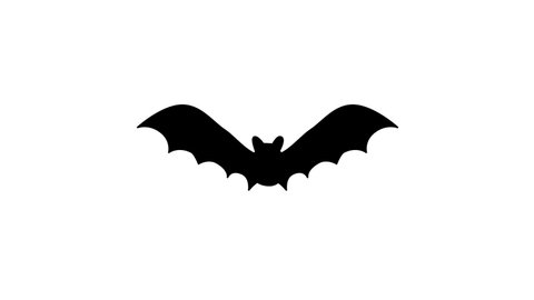 Animated Bat Flying Looped Animation Alpha Stock Footage Video (100% ...
