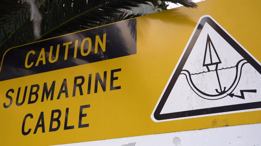 submarine cable yellow caution sign Stock Footage Video (100% Royalty ...