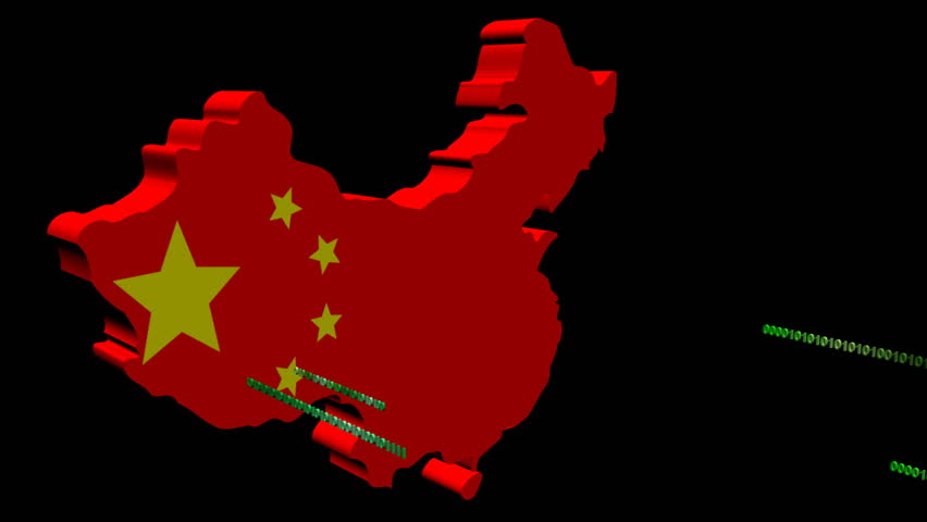 china map flag green binary code Stock Footage Video (100% Royalty-free ...