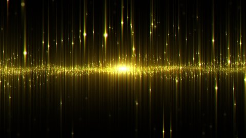 Abstract Digital Glowing Neon Light Gold Stock Footage Video (100% ...
