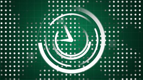 Animation Fast Moving Clock On Green Stock Footage Video (100% Royalty ...