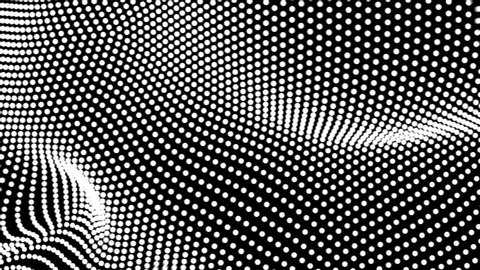 White Evolving 3d Surface White Dots Stock Footage Video (100% Royalty ...