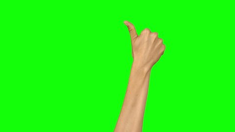 Pointing Hand On Green Screen Chroma Stock Footage Video (100% Royalty ...