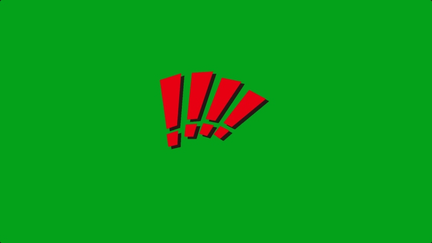 green screen sign exclamation mark symbol Stock Footage Video (100% ...
